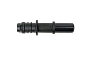 RaceFlux 3/8" Hose Barb to M10 (9.89mm) SAE J2044 Female Quick Connect, Straight, Single Button
